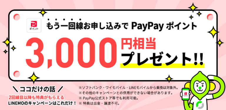 【プラン終了済】LINEMOミニプランの過去キャンペーン解説